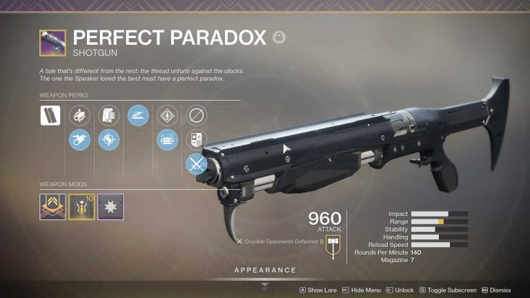 Perfect Paradox God Roll - Destiny 2